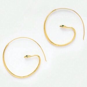 Jewelry | Spiral Serpent Emerald Eye Coiled Snake Reptile Medusa Goth ...